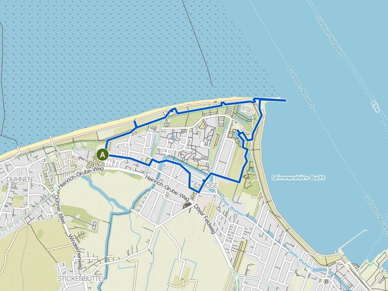 Wandertourplan Duhnen Döse Kugelbake Duhnen | escursione | komoot